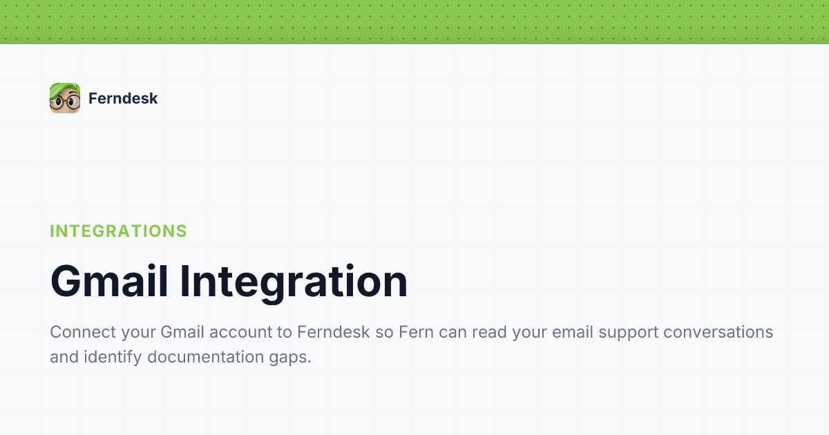Gmail Integration | Help Center - Ferndesk